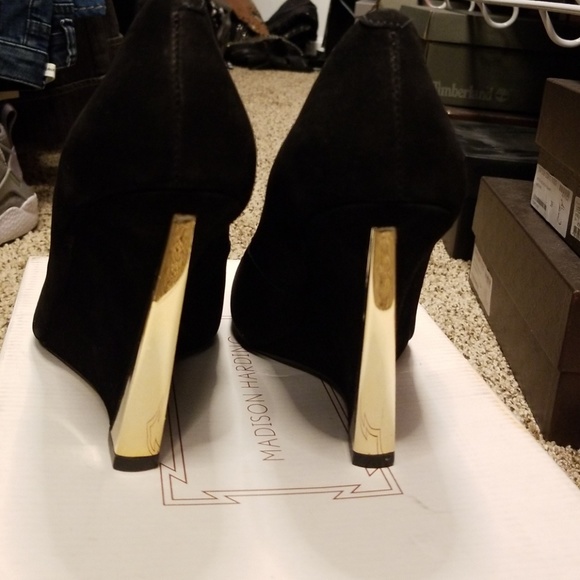 Madison Harding | Shoes | Madison Harding Black Wedge Heel | Poshmark